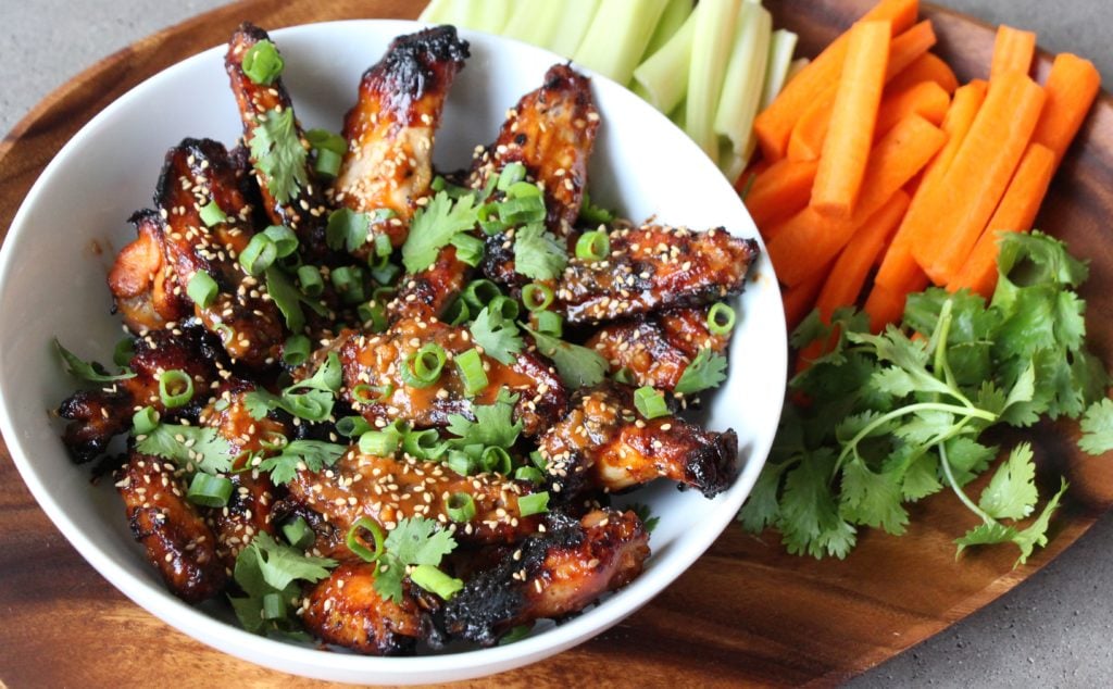 Honey-Ginger-Sriracha Baked Chicken Wings - The Defined Dish