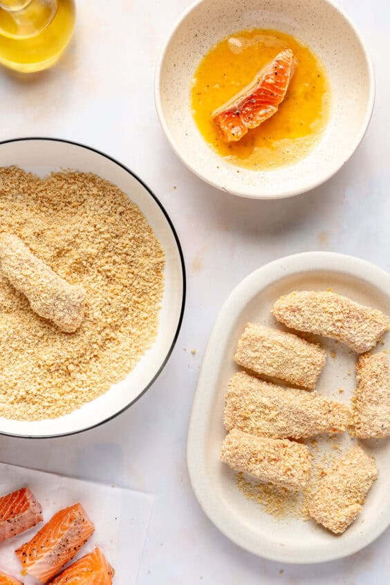 Easy Crispy Salmon Fish Sticks - The Defined Dish