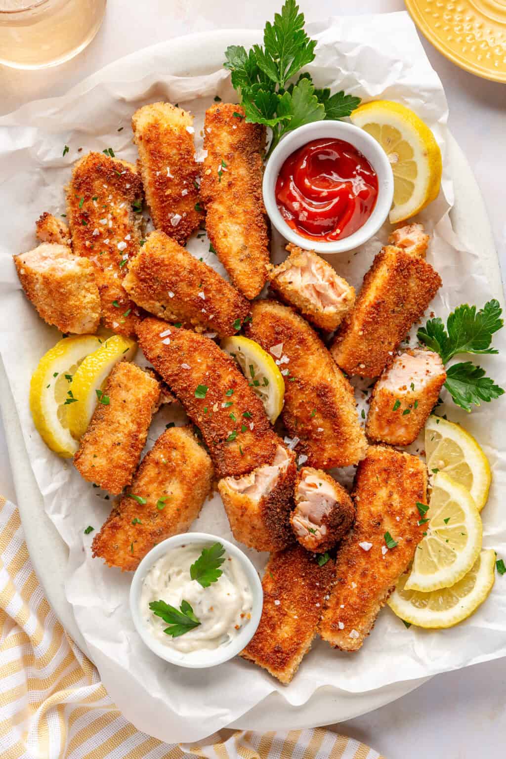 Easy Crispy Salmon Fish Sticks - The Defined Dish
