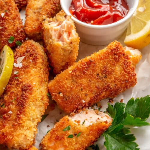 Easy Crispy Salmon Fish Sticks - The Defined Dish