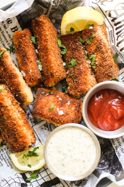 Easy Crispy Salmon Fish Sticks - The Defined Dish