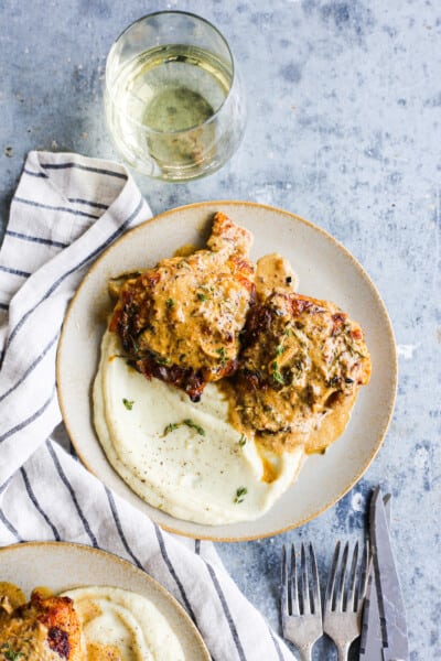French Chicken with Creamy Mustard-White Wine Sauce