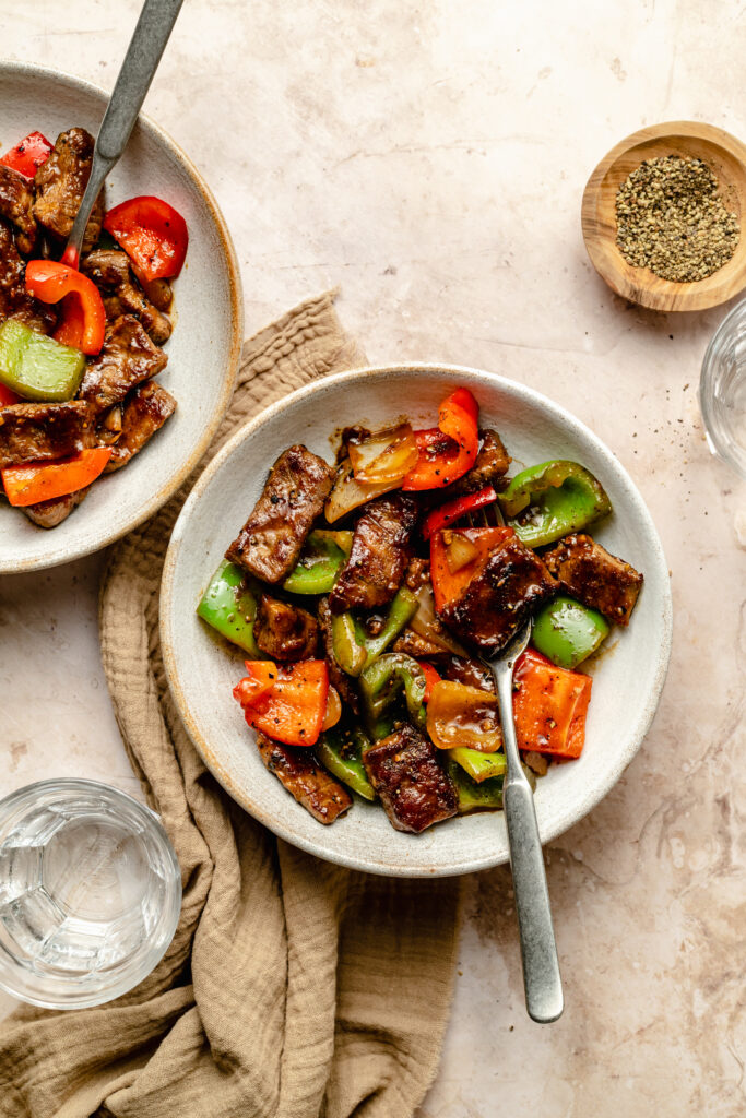 Whole30 Peppered Steak Stir-Fry - The Defined Dish