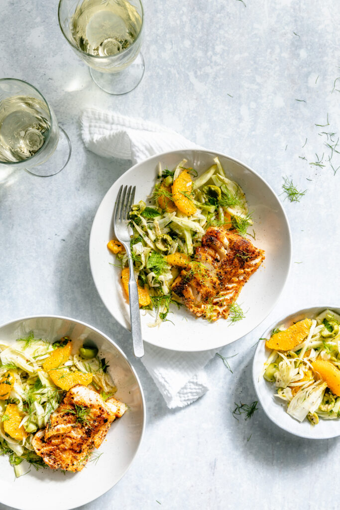 Spiced Fish with Fennel and Orange Salad - The Defined Dish
