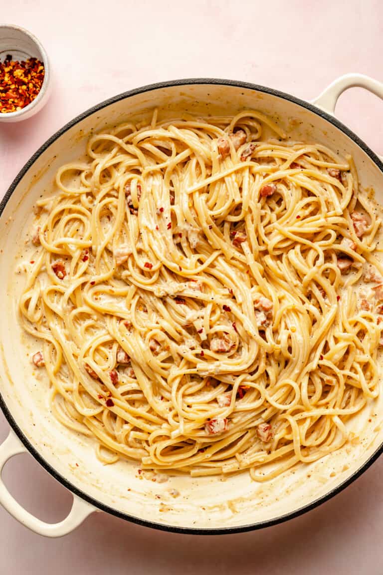 Creamy Linguine with Lemon and Pancetta - The Defined Dish