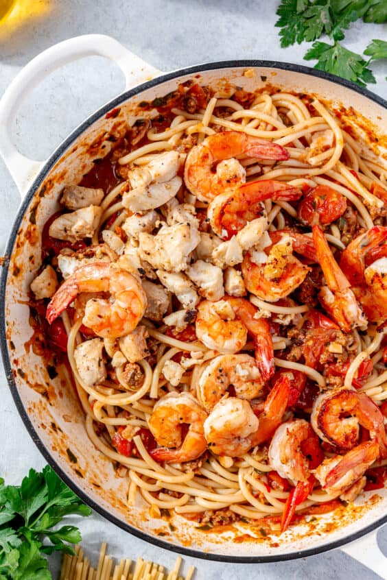 Four Seafood Pasta - The Defined Dish