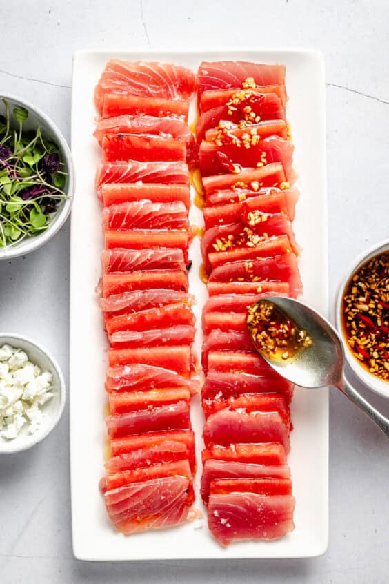 Watermelon and Tuna Sashimi - The Defined Dish