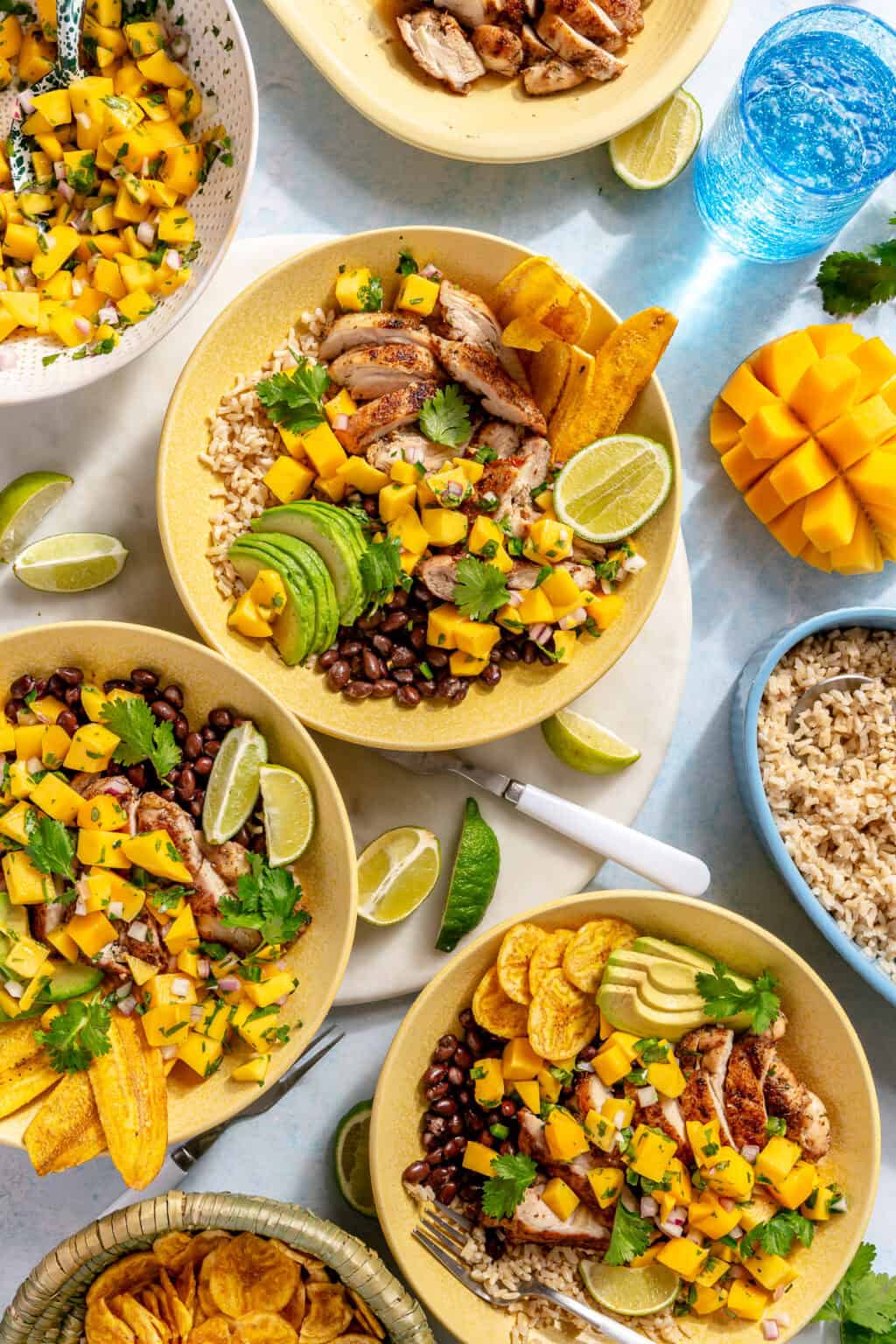 Caribbean-Inspired Chicken Bowls - The Defined Dish