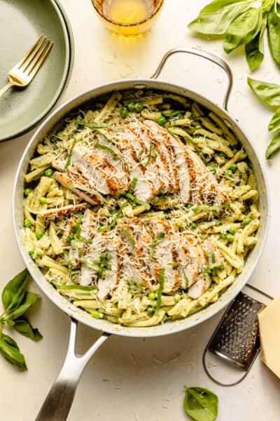 Creamy Pesto Chicken Pasta - The Defined Dish