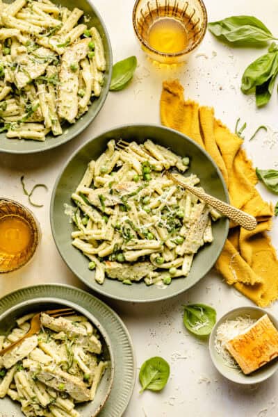 Creamy Pesto Chicken Pasta - The Defined Dish