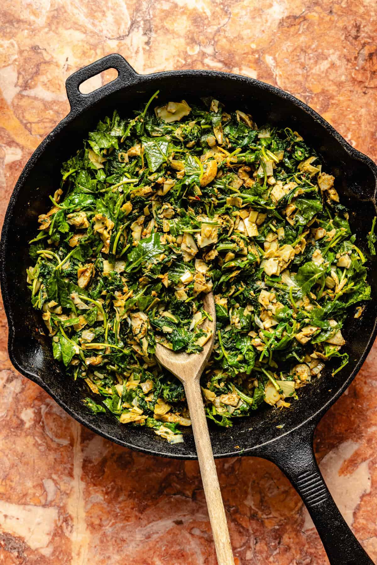 Skillet Spinach, Artichoke, and Kale Dip - The Defined Dish