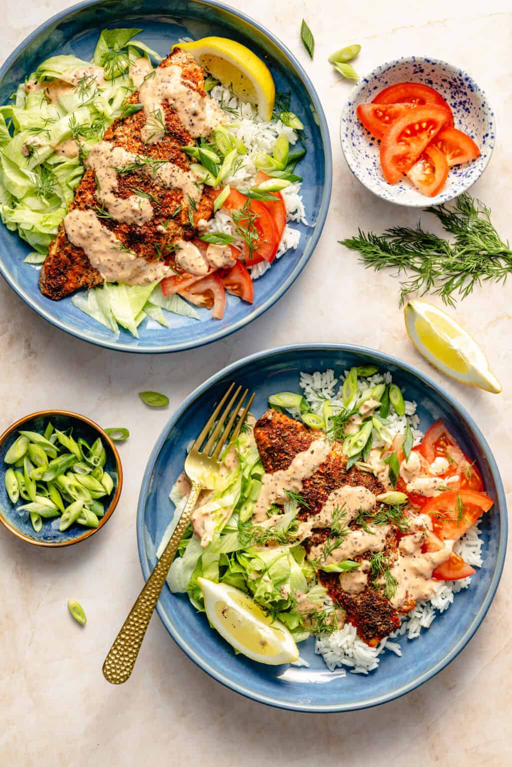 Grilled Cajun Fish Bowls - The Defined Dish
