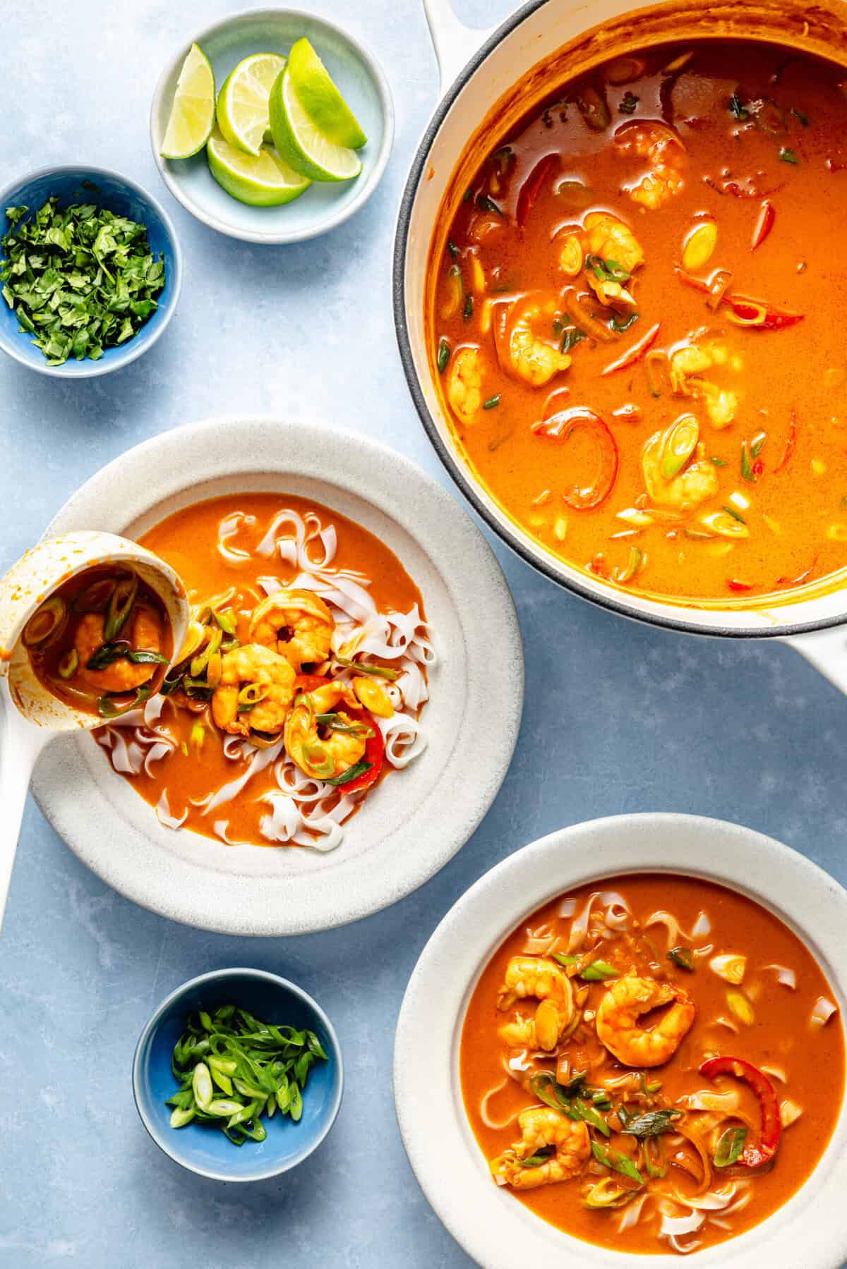 Gochujang and Coconut Shrimp Noodle Soup - The Defined Dish