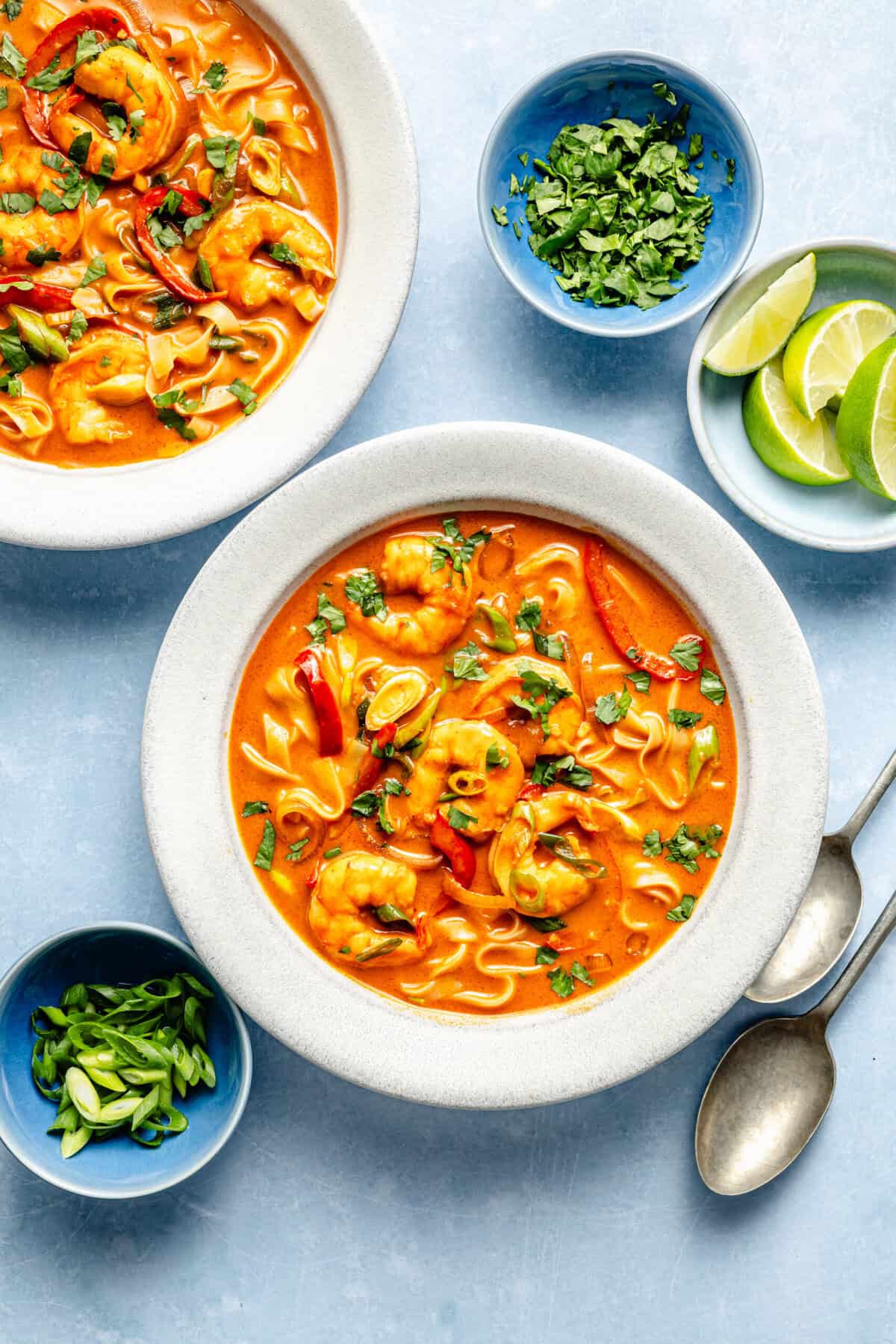 Gochujang and Coconut Shrimp Noodle Soup - The Defined Dish
