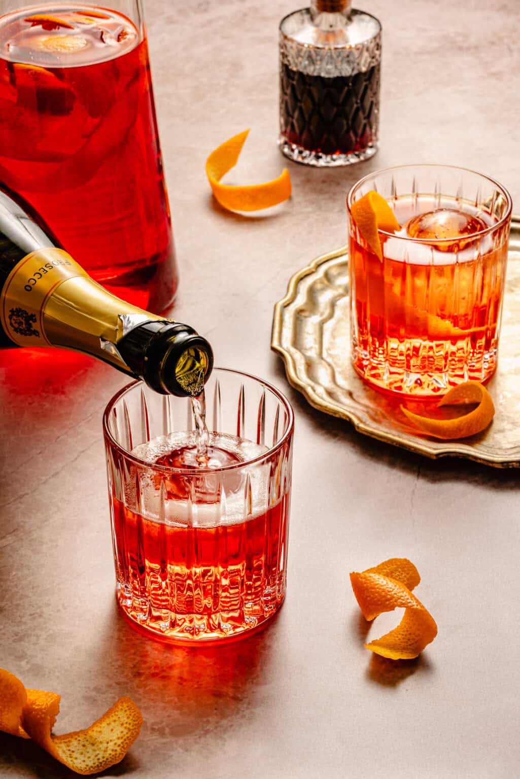 Batched Sparkling Elderflower Negronis - The Defined Dish